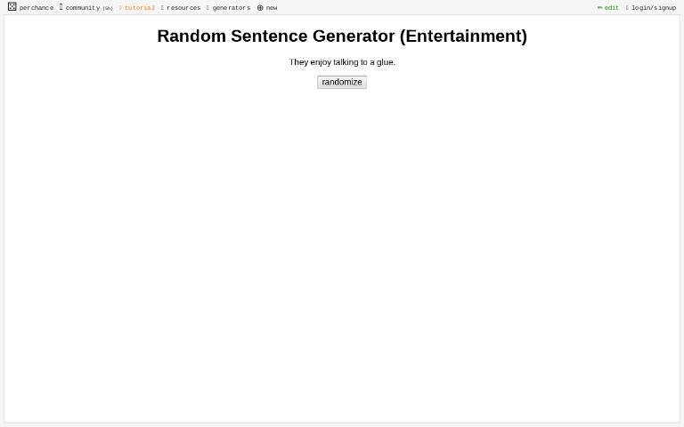 Random Sentence Generator (Entertainment)
