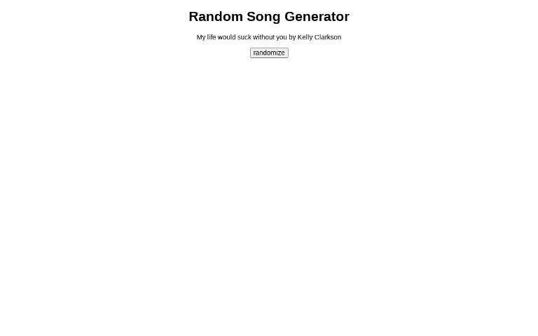 Random Song Generator