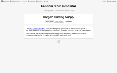 Random Store Generator
