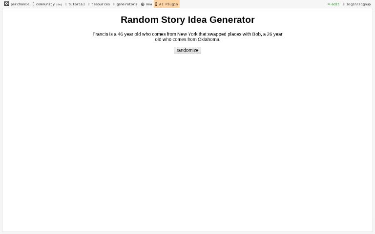 Random Story Idea Generator