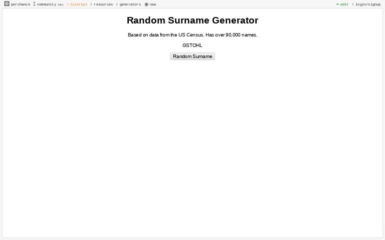Random Surname Generator ― Perchance