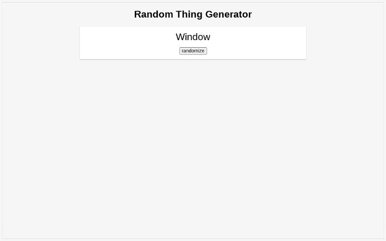 Random Thing Generator