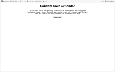 Random Town Generator