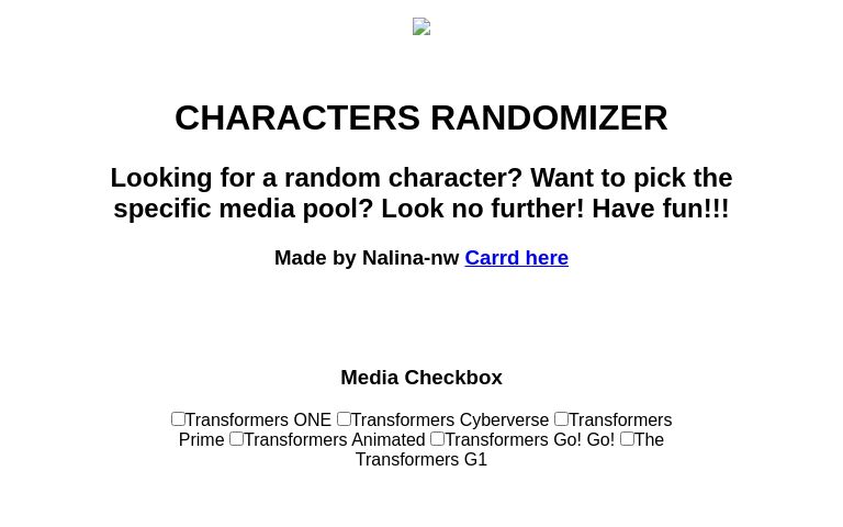 CHARACTERS RANDOMIZER ― Perchance Generator