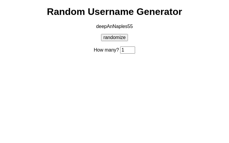 Random Username Generator