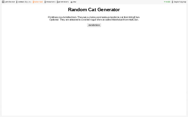 Random Cat Generator