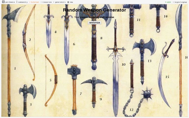 Random Weapon Generator