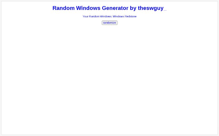 Random Windows Generator by theswguy_