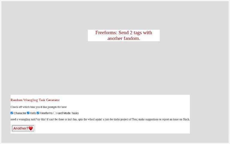 Randomwrangling ― Perchance Generator