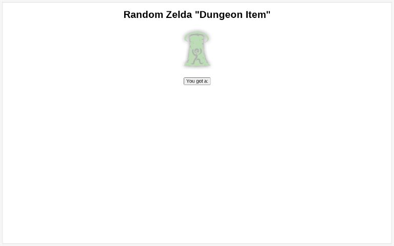 Random Zelda "Dungeon Item" ― Perchance Generator