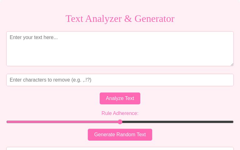 Text Analyzer & Generator