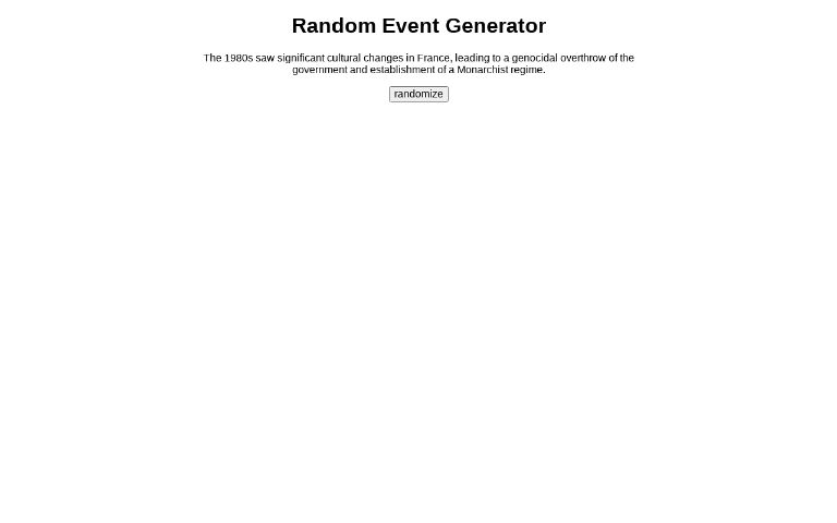 Random Event Generator
