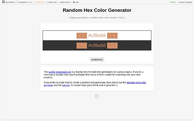 Random Hex Color Generator