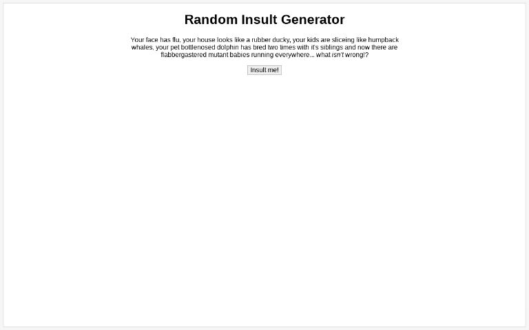 Random Insult Generator