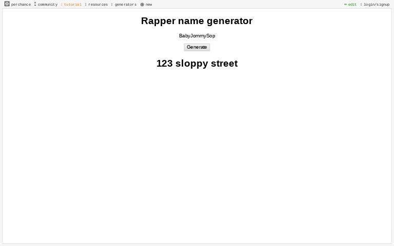 Rapper name generator
