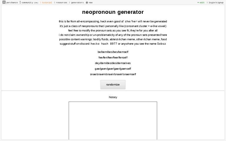 neopronoun generator