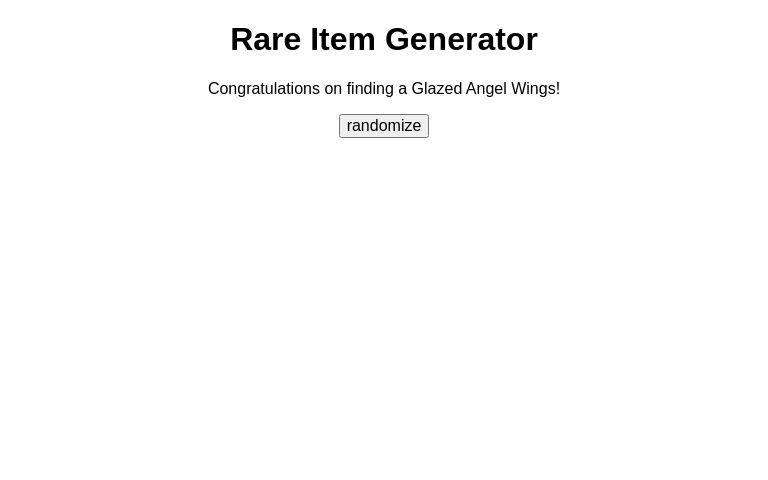 Rare Item Generator