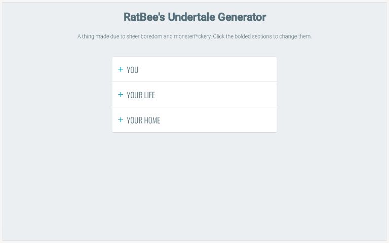 RatBee's Undertale Generator