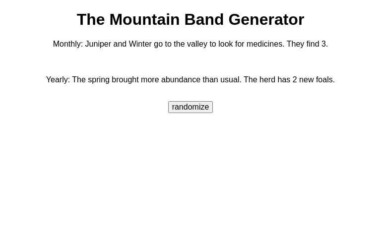The Mountain Band Generator