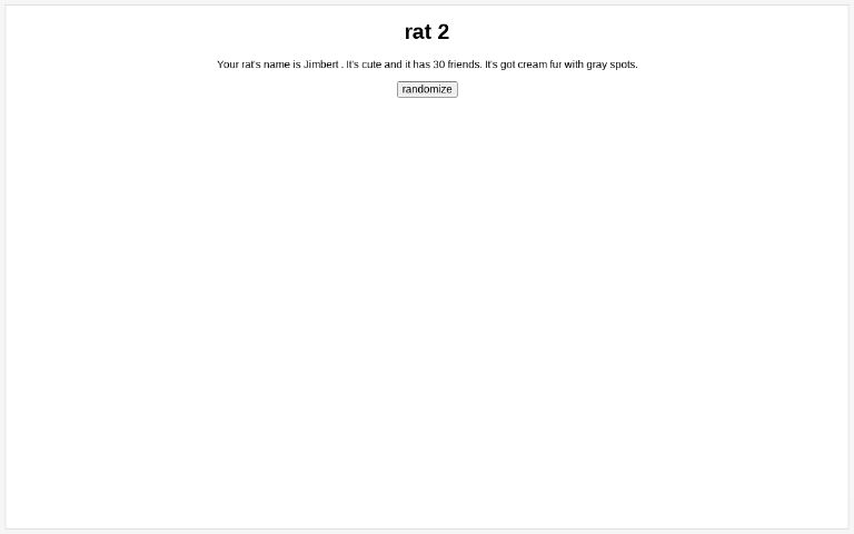 rat 2 ― Perchance Generator