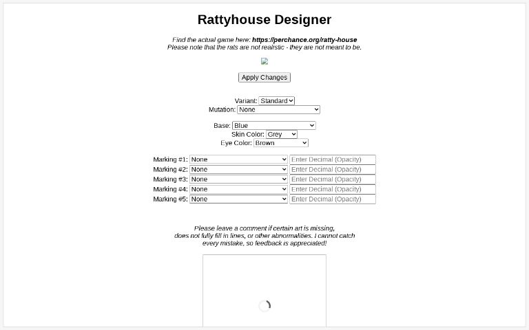 Rattyhouse Designer ― Perchance Generator