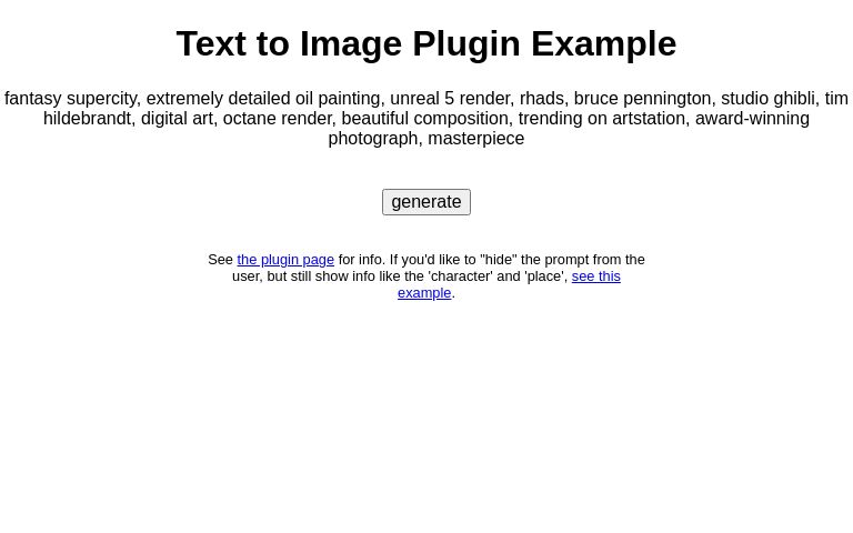 Text to Image Plugin Example