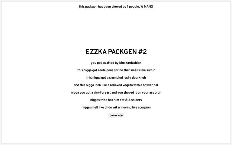 EZZKA PACKGEN #2 ― Perchance Generator