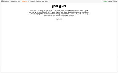 gear giver ― Perchance Generator