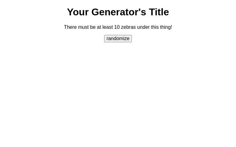 Minimal ― Perchance Generator
