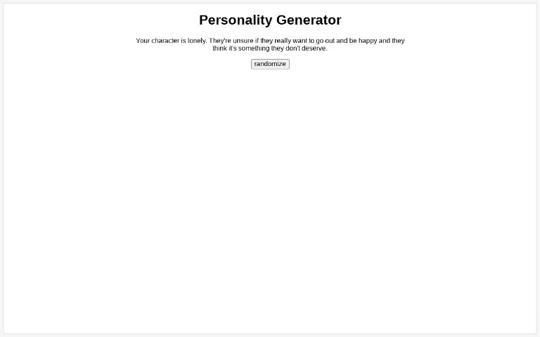 Personality Generator