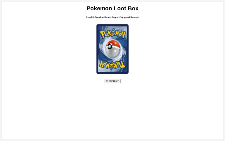 Pokemon Loot Box ― Perchance Generator