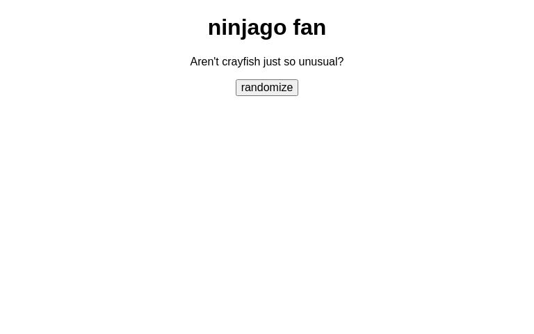 ninjago fan ― Perchance Generator