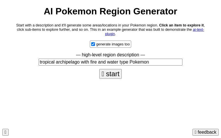 AI Pokemon Region Generator