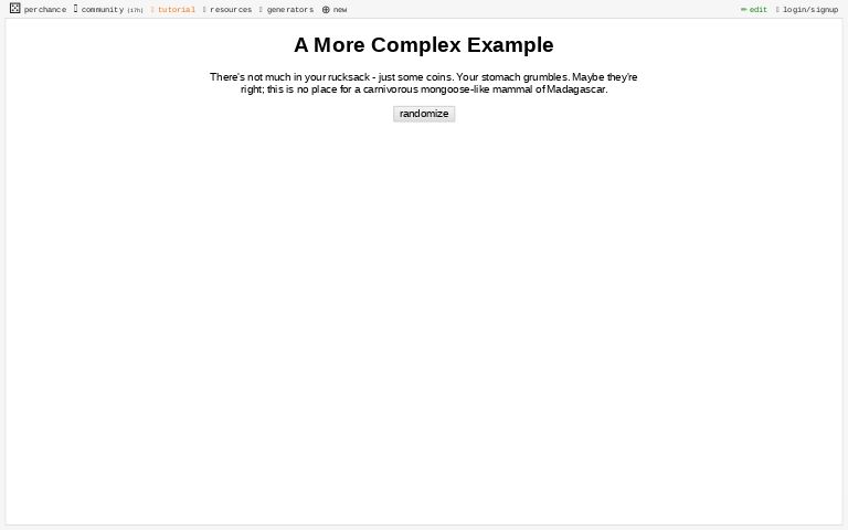 A More Complex Example ― Perchance Generator
