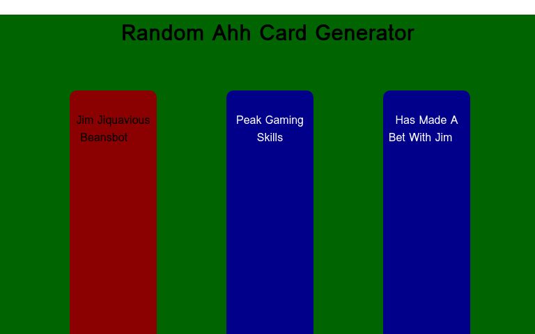 Random Ahh Card Generator
