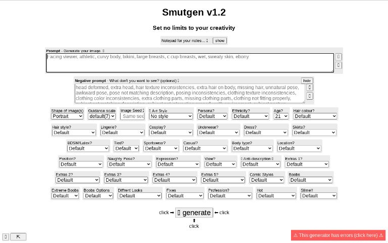 Smutgen v1.2 ― Perchance Generator