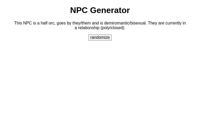 NPC Generator