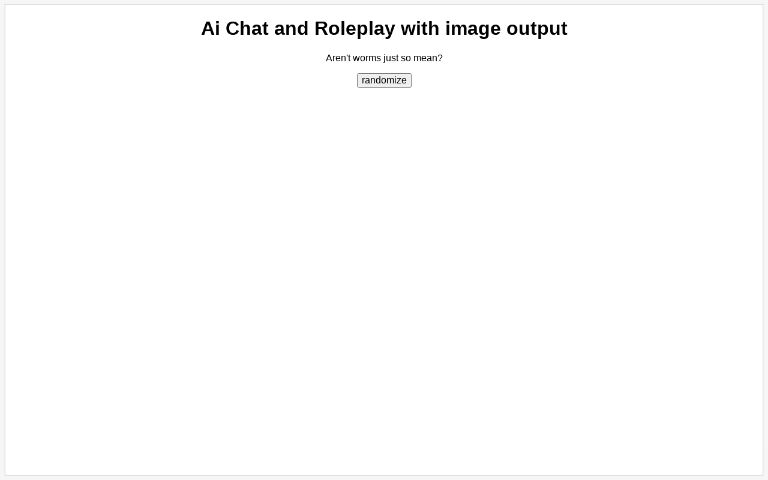 Ai Chat and Roleplay with image output