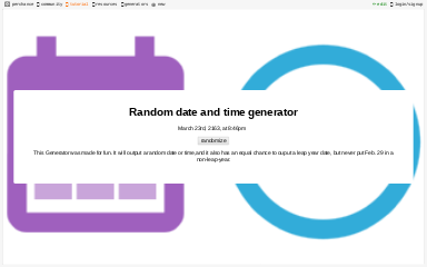 Random date and time generator