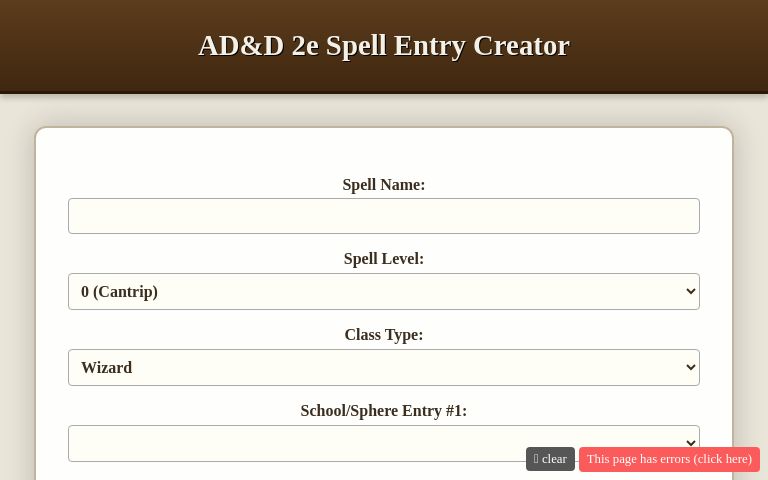 Spell Library ― Perchance Generator