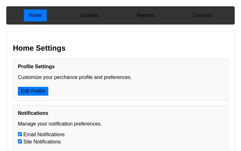 Home Settings ― Perchance Generator