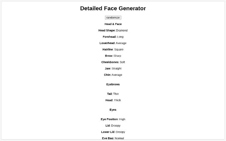Detailed Face Generator