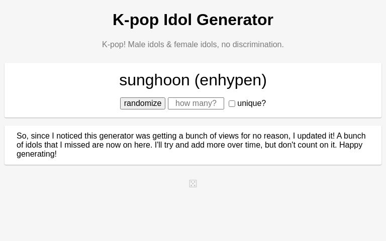 K-pop Idol Generator