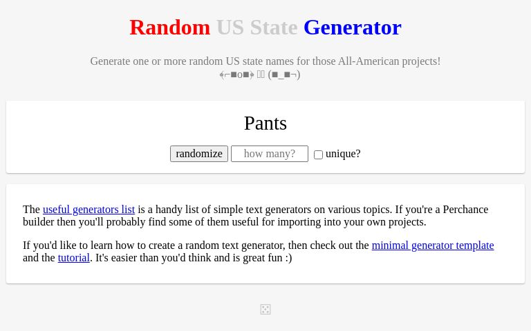 Random US State Generator