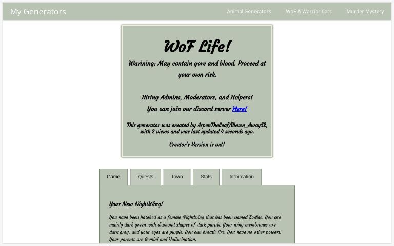 WoF Life! Warining: May contain gore and blood. Proceed at your own ...