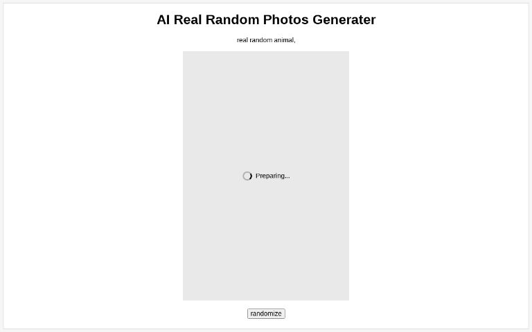 AI Real Random Photos Generater