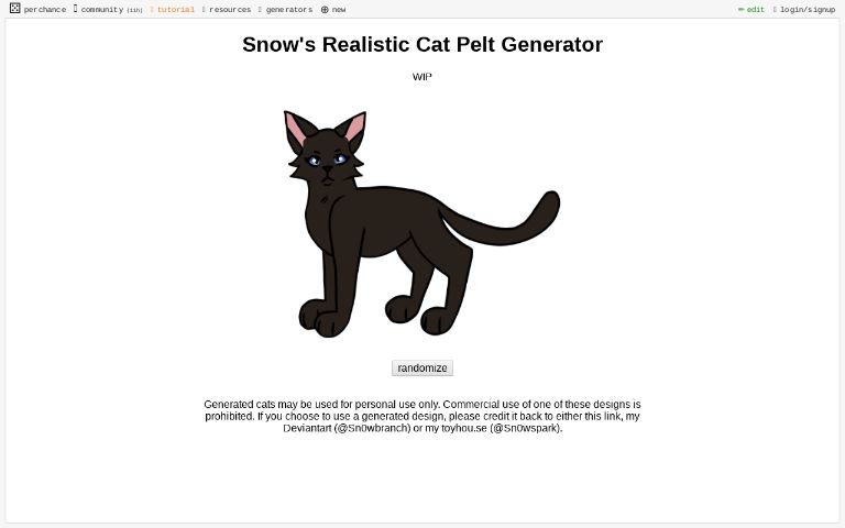 Snow's Realistic Cat Pelt Generator