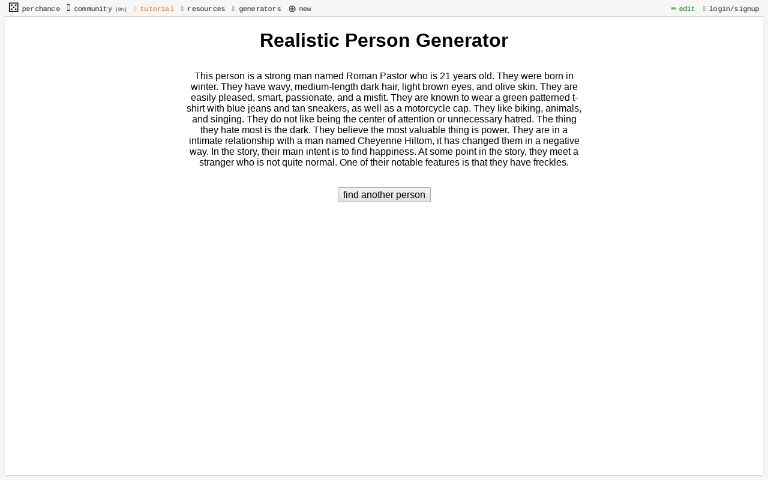 Realistic Person Generator