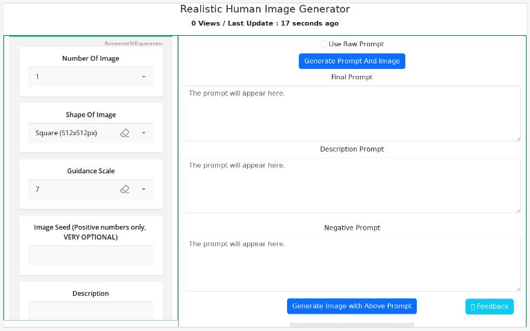 Realistic Human Image Generator