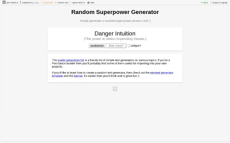 Random Superpower Generator